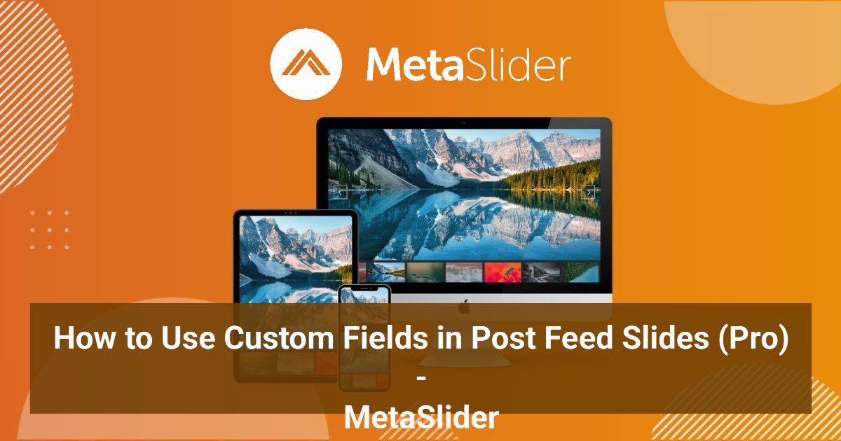 How to Use Custom Fields in Post Feed Slides (Pro) - MetaSlider
