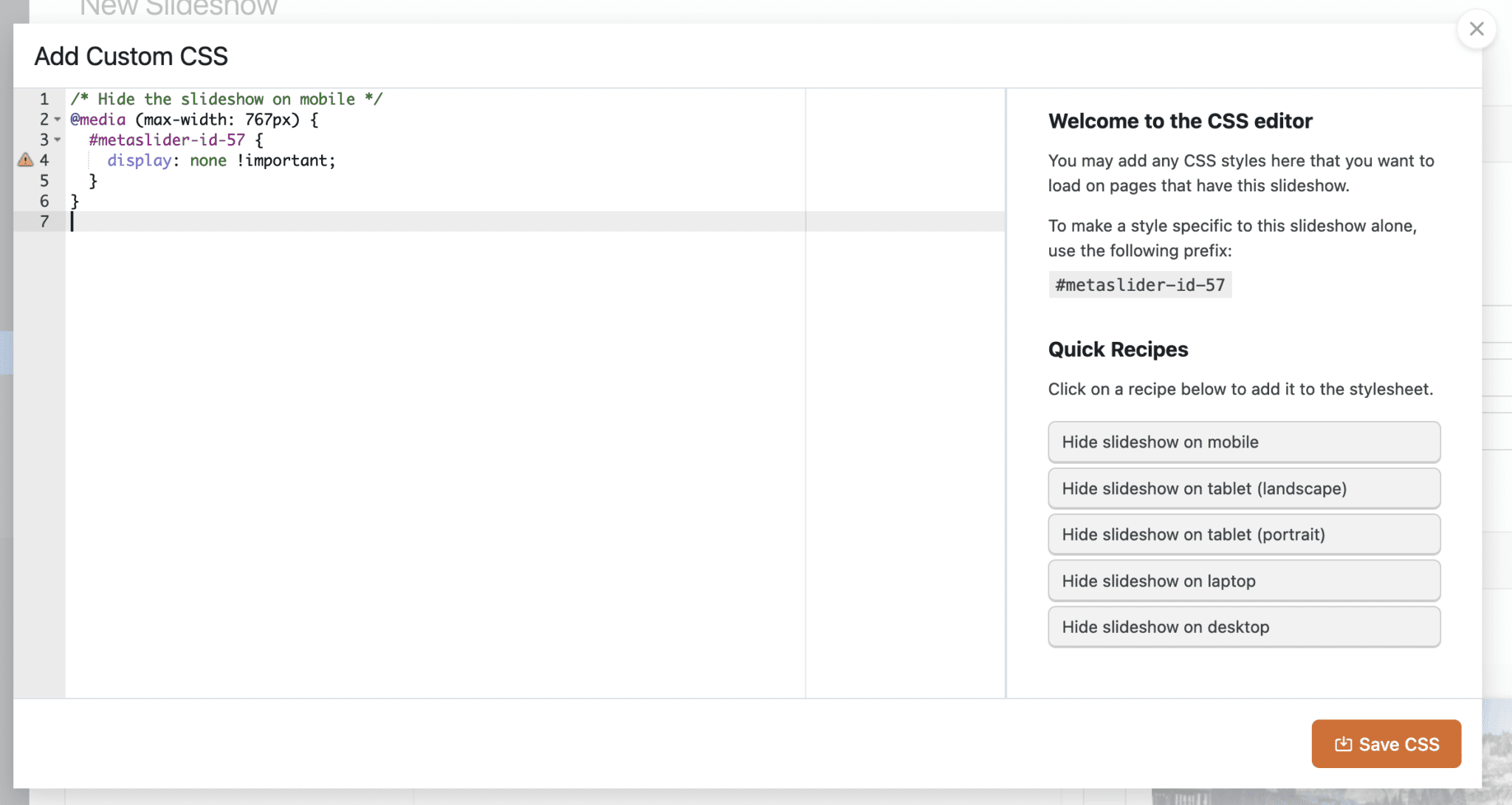 How to Add Custom CSS - MetaSlider