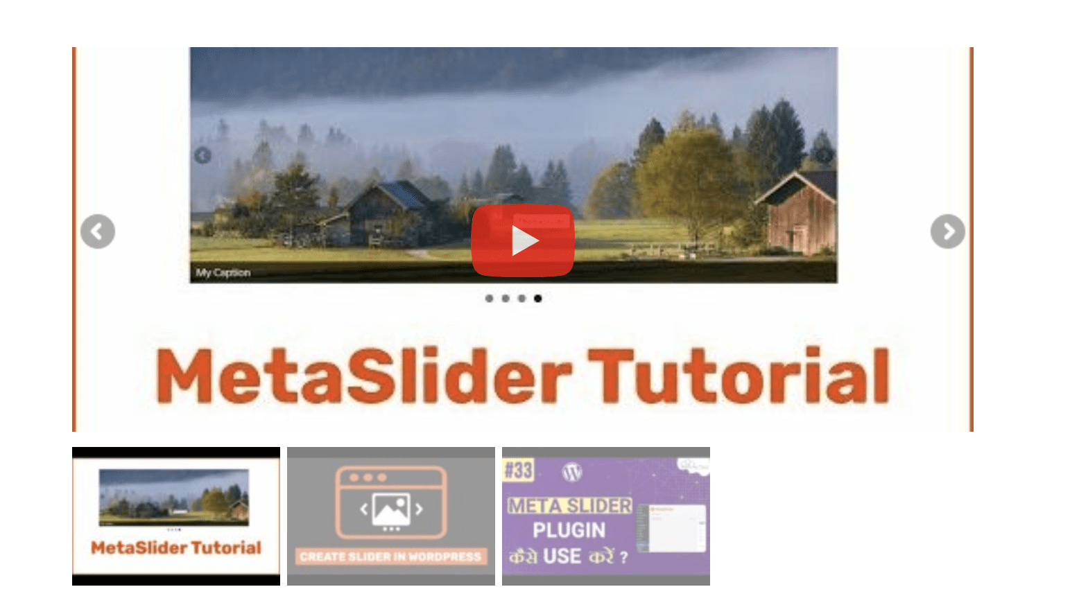 Create a WordPress Slider With Thumbnail Navigation - MetaSlider