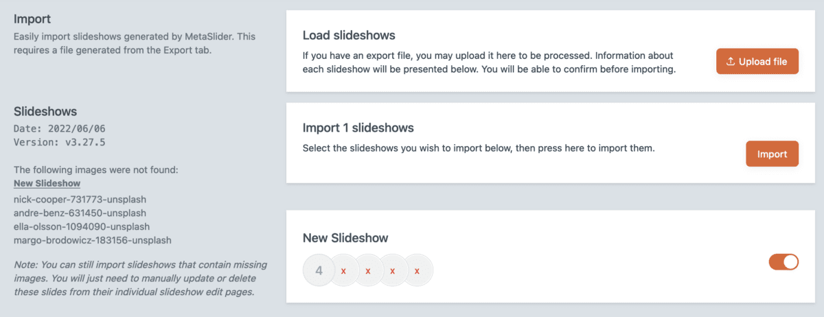 How to Export and Import Slideshows - MetaSlider