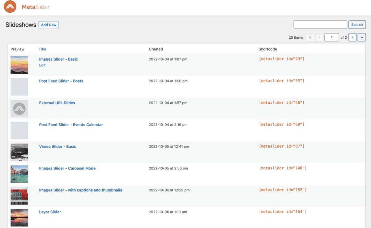 New Quick Start and Slideshow Screens in MetaSlider - MetaSlider