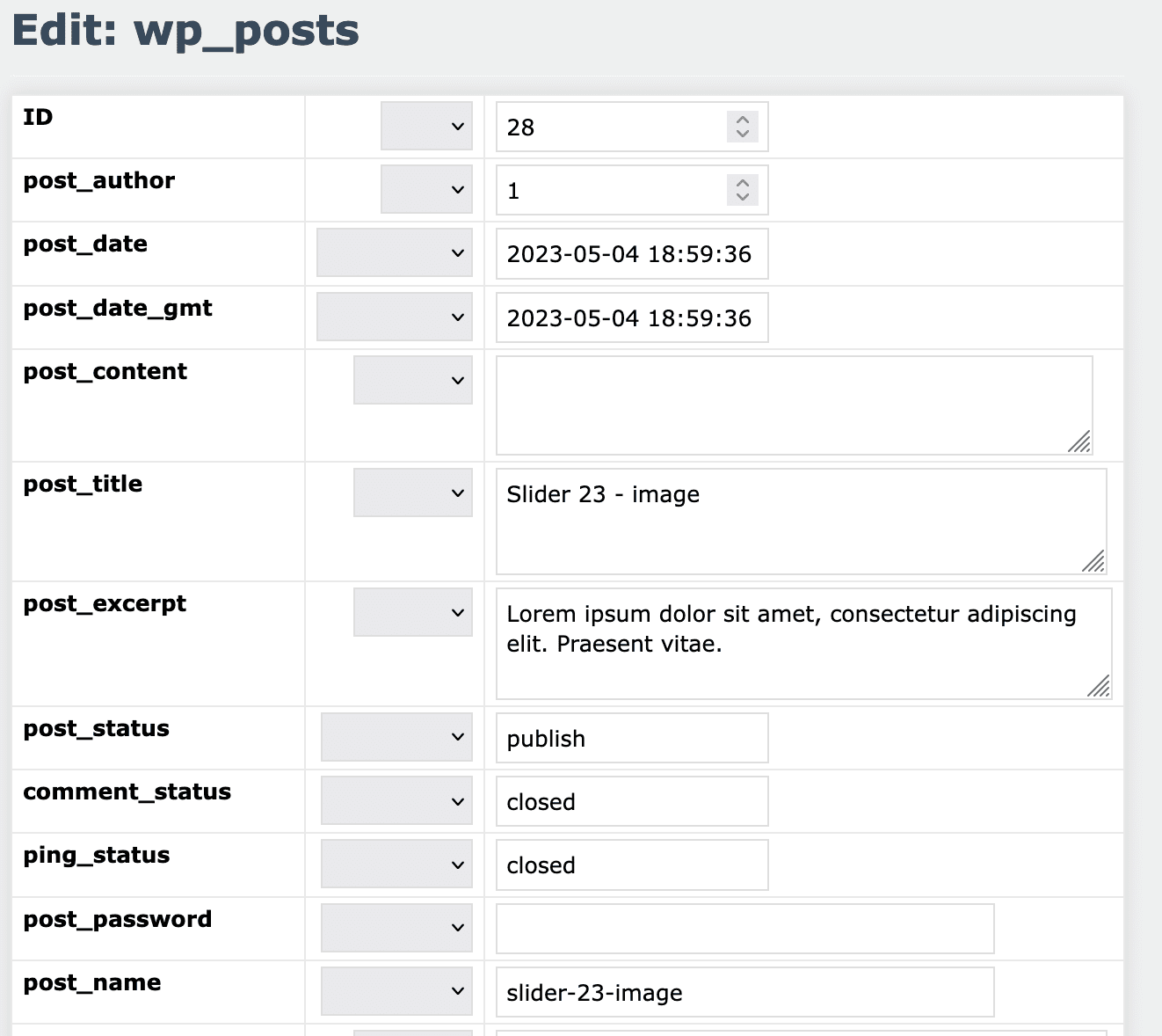 MetaSlider Database Information - MetaSlider