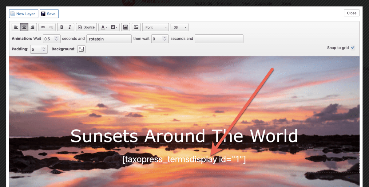 How to Add Shortcodes in Layer Slides (Pro) - MetaSlider