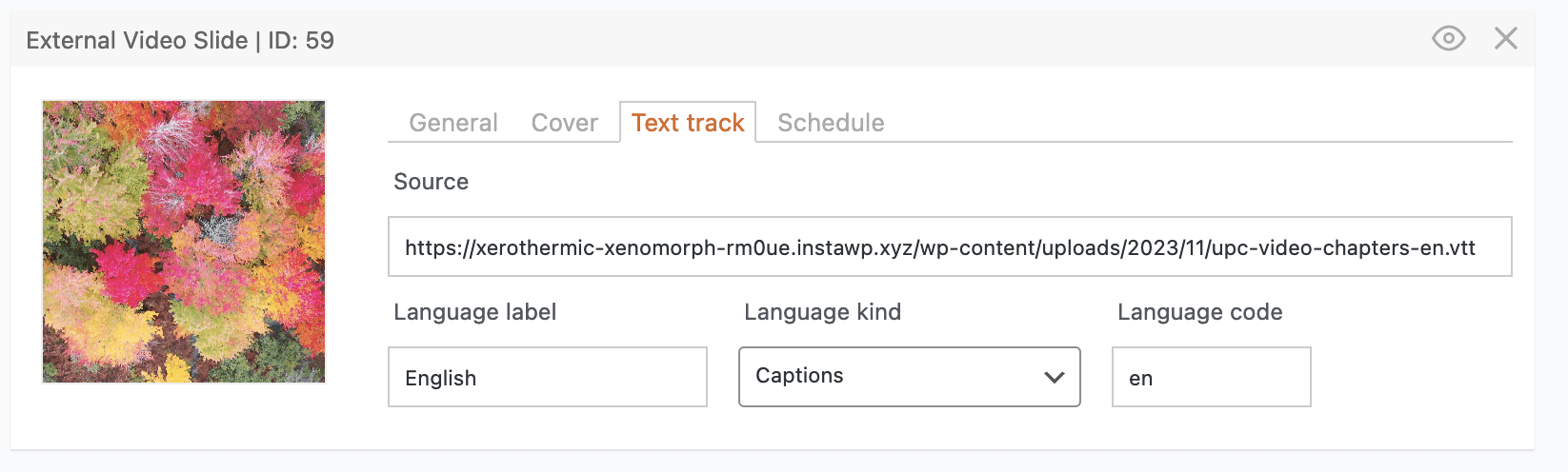 Video Text Track (VTT) Captions for External Videos (Pro) - MetaSlider