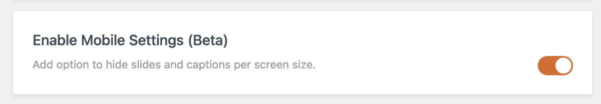 Mobile / Tablet / Desktop Settings - MetaSlider
