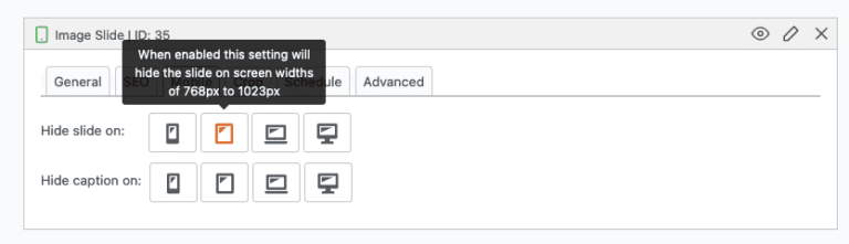 Device Settings (Smartphone / Tablet / Laptop / Desktop) - MetaSlider