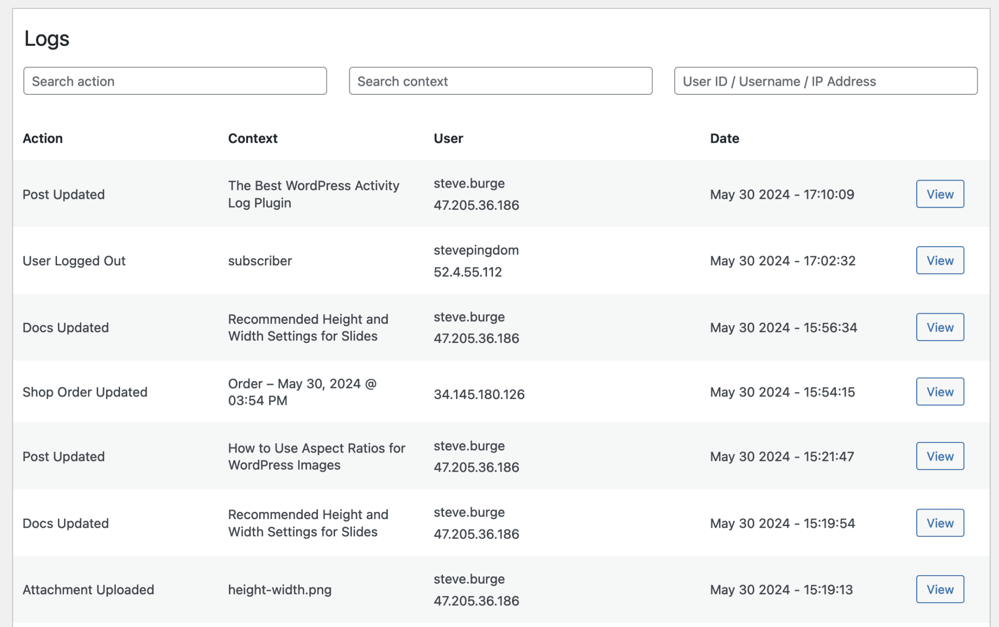 The Best WordPress Activity Log Plugin: Logtivity - MetaSlider