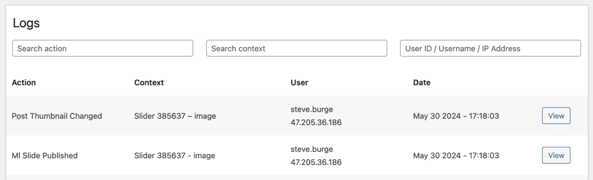 The Best WordPress Activity Log Plugin: Logtivity - MetaSlider